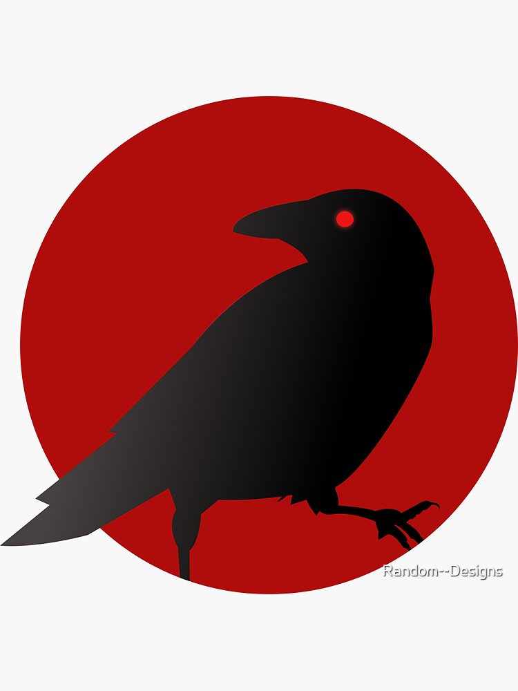 "Evil crow logo" Sticker for Sale by Random--Designs | Redbubble