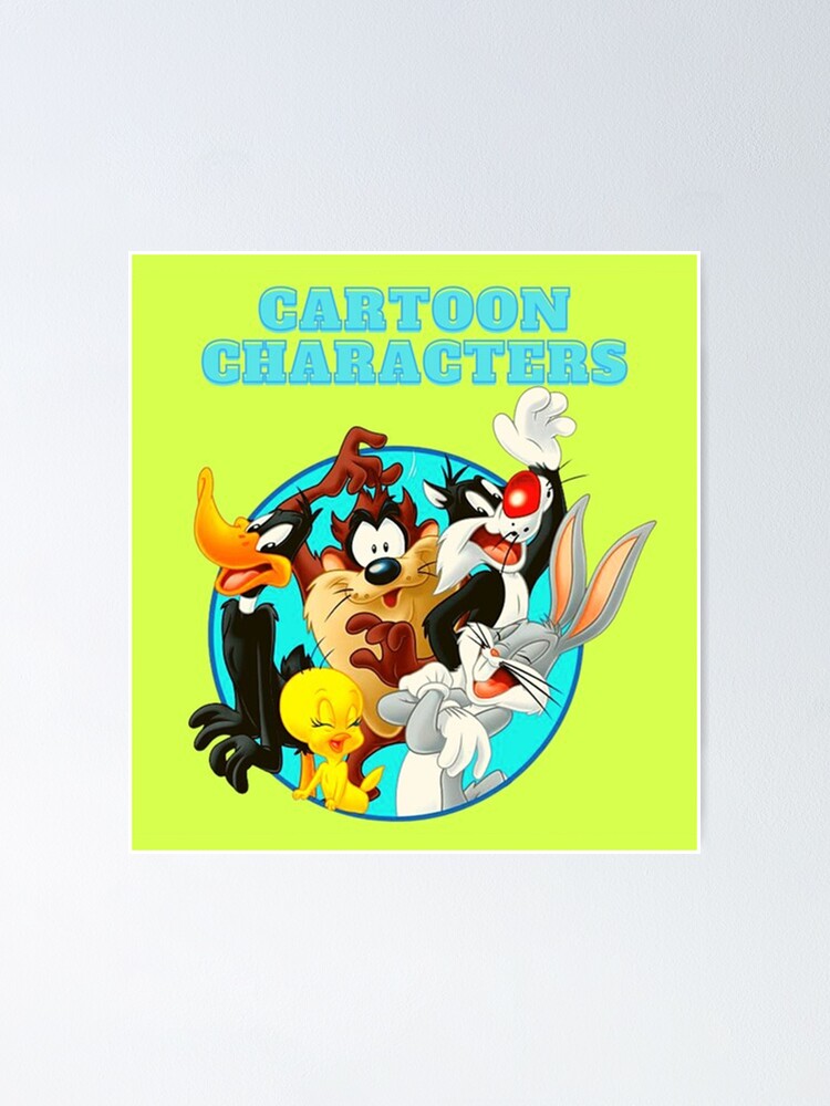 "Cartoon Characters Poster" Poster for Sale by scottelsie | Redbubble