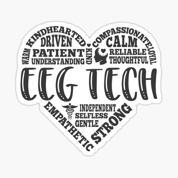 "EEG Tech, electroencephalograph" Sticker for Sale by brackerdesign ...