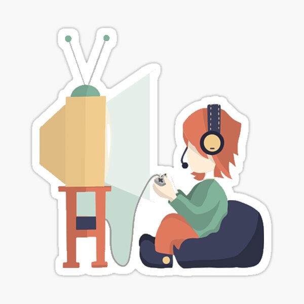 "BOY PLAYING VIDEO GAMES" Sticker for Sale by BE-FOCUS | Redbubble