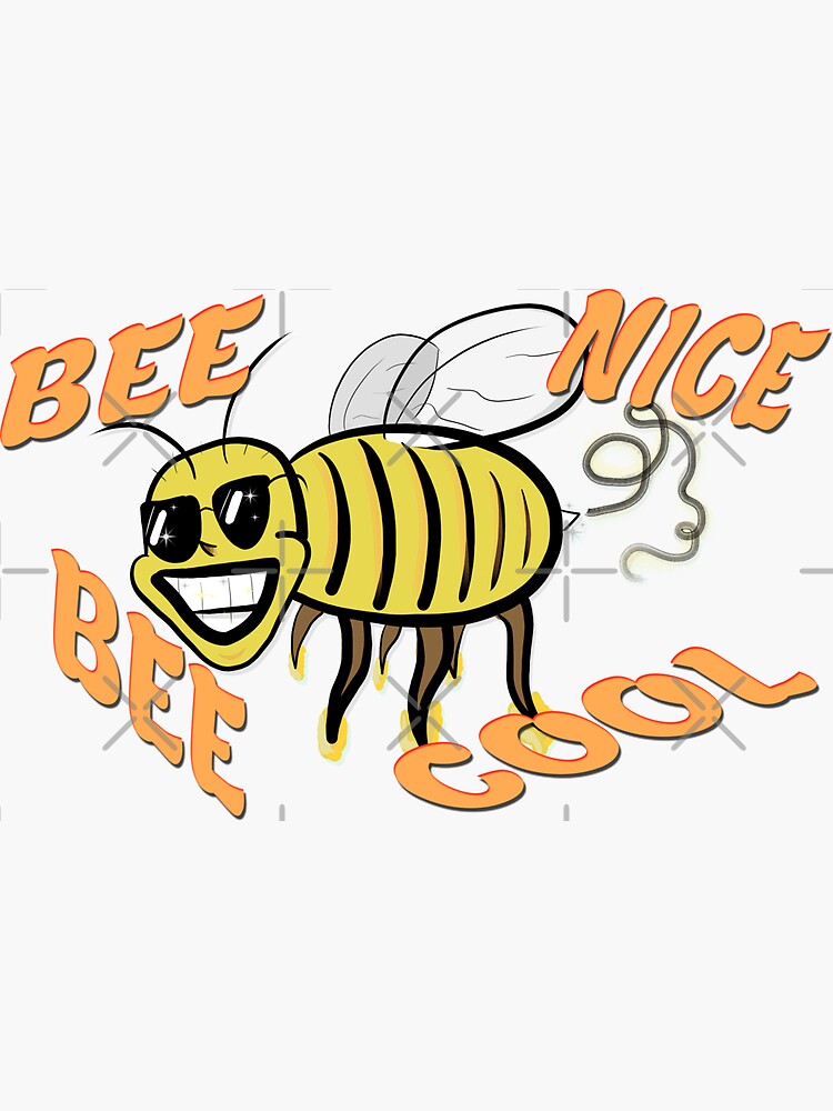 "Cool Bee" Sticker for Sale by AndreeJane | Redbubble