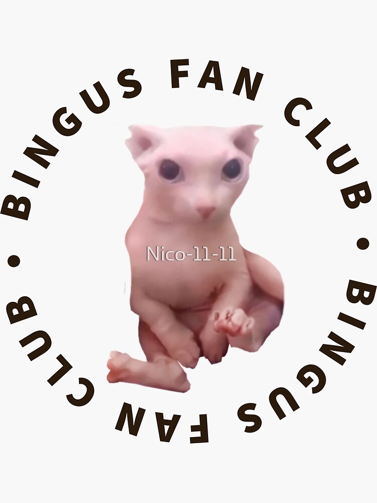 "Bingus protection club" Sticker for Sale by Nico-11-11 | Redbubble