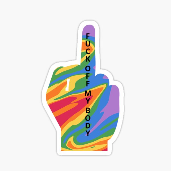 "rainbow middle finger" Sticker for Sale by inkofdisaster | Redbubble