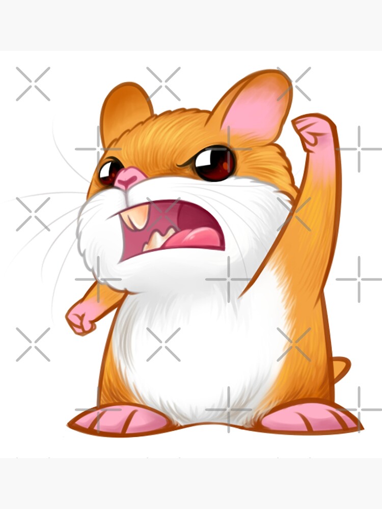 "Angry hamster" Poster for Sale by Mahasona | Redbubble