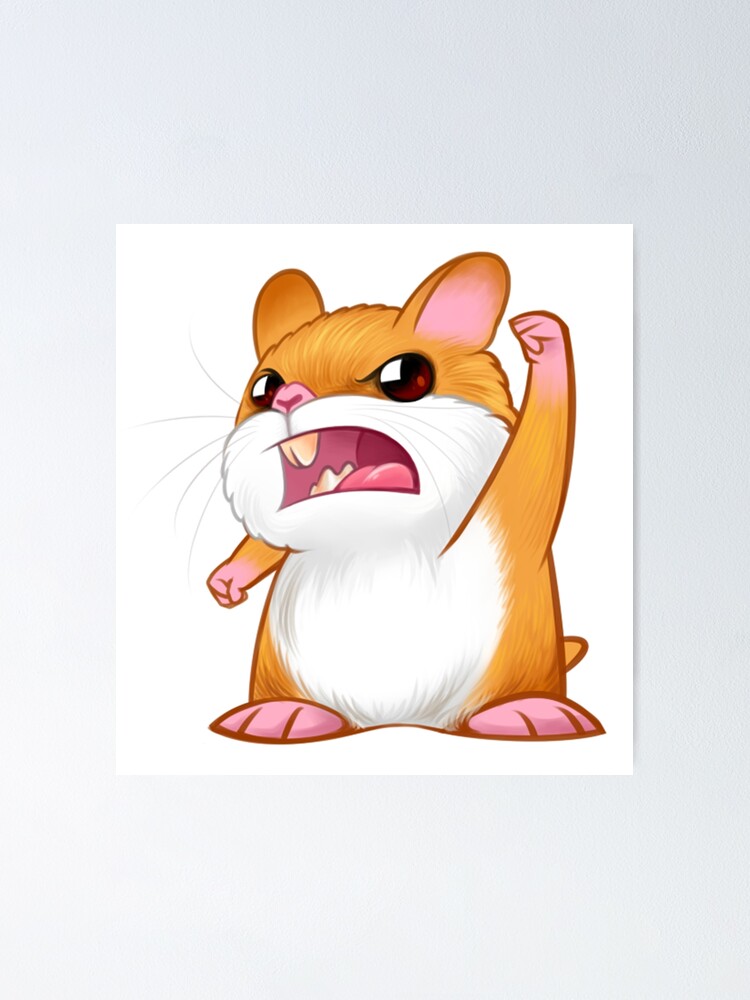 "Angry hamster" Poster for Sale by Mahasona | Redbubble
