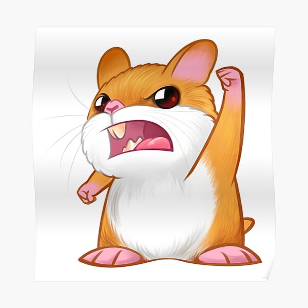 "Angry hamster" Poster for Sale by Mahasona | Redbubble