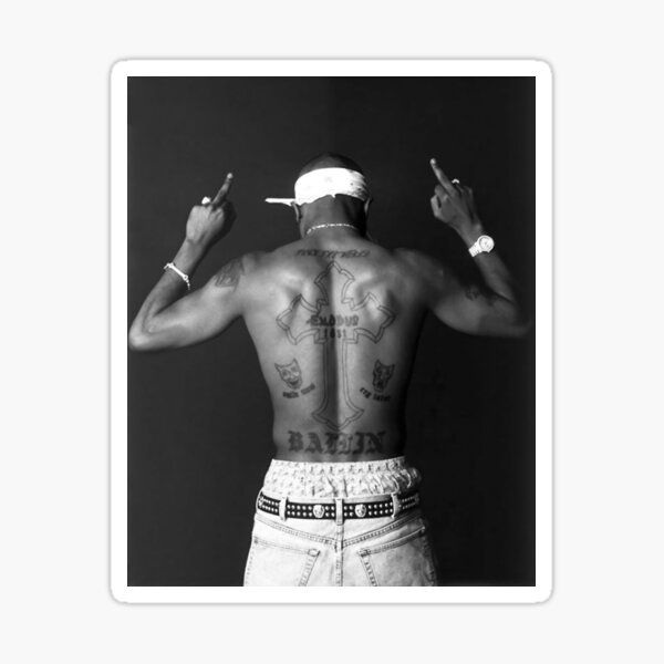 "2pac Poster" Sticker for Sale by RidgeMarmot | Redbubble