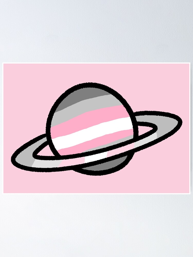 Demigirl Pride Planet Poster For Sale By Spadesir Redbubble
