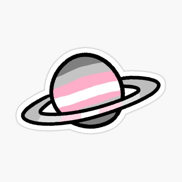 "Demigirl Pride Planet" Sticker for Sale by spadesir | Redbubble