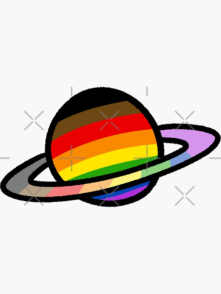 "Rainbow Pride Planet" Sticker for Sale by spadesir | Redbubble