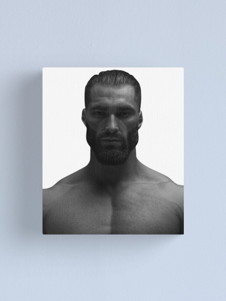 "Gigachad meme frontal shot" Canvas Print for Sale by Kunlesart | Redbubble