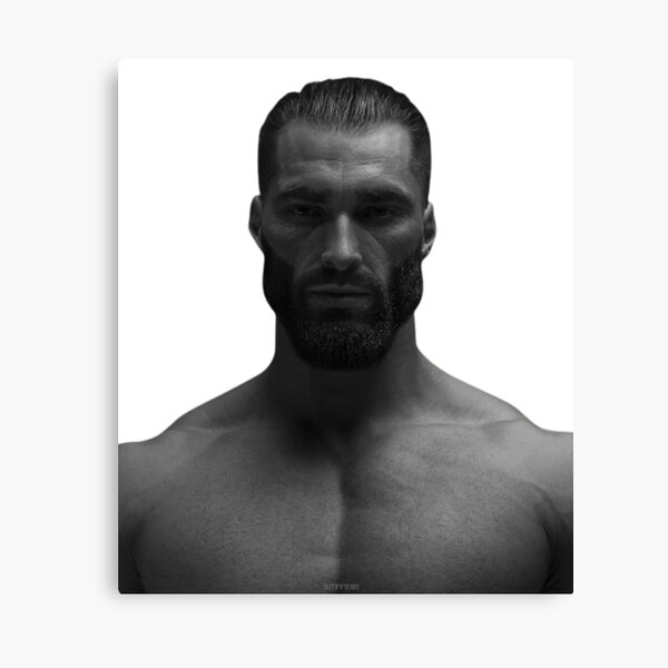 "Gigachad meme frontal shot" Canvas Print for Sale by Kunlesart | Redbubble