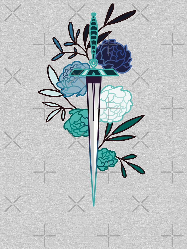 "floral oriented aroace sword • subtle pride flag" T-shirt for Sale by ...