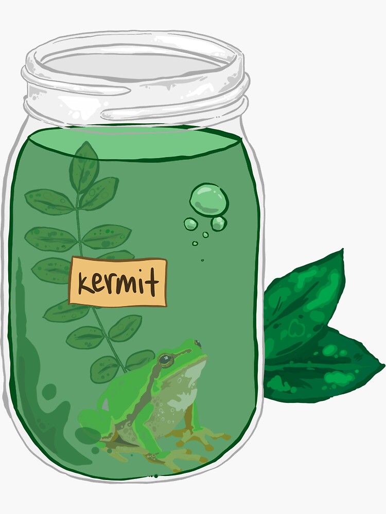 "Frog in a Jar" Sticker for Sale by PumpkinChum | Redbubble