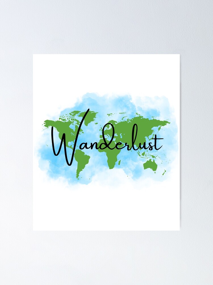 "Wanderlust, watercolor world design perfect for explorer's and ...