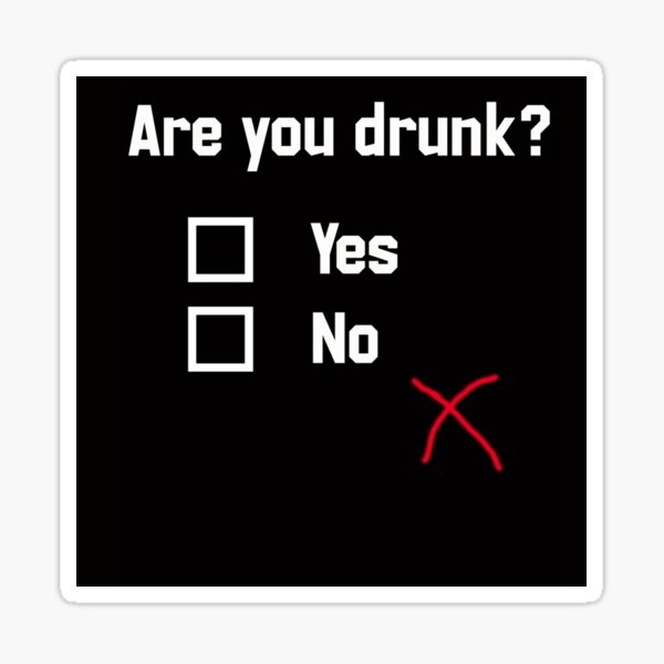 "Are you drunk?" Sticker for Sale by TheWiiFactory | Redbubble