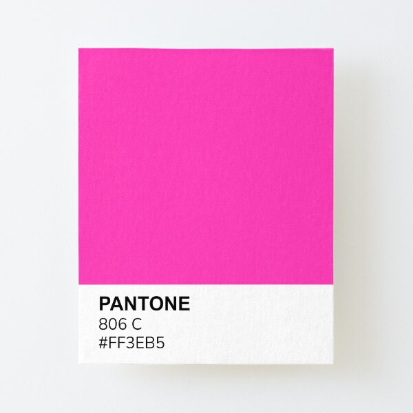 "Neon Pink Pantone" Mounted Print for Sale by HuckleberryArts | Redbubble