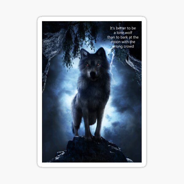 "Lone Wolf" Sticker for Sale by BurtWeston | Redbubble