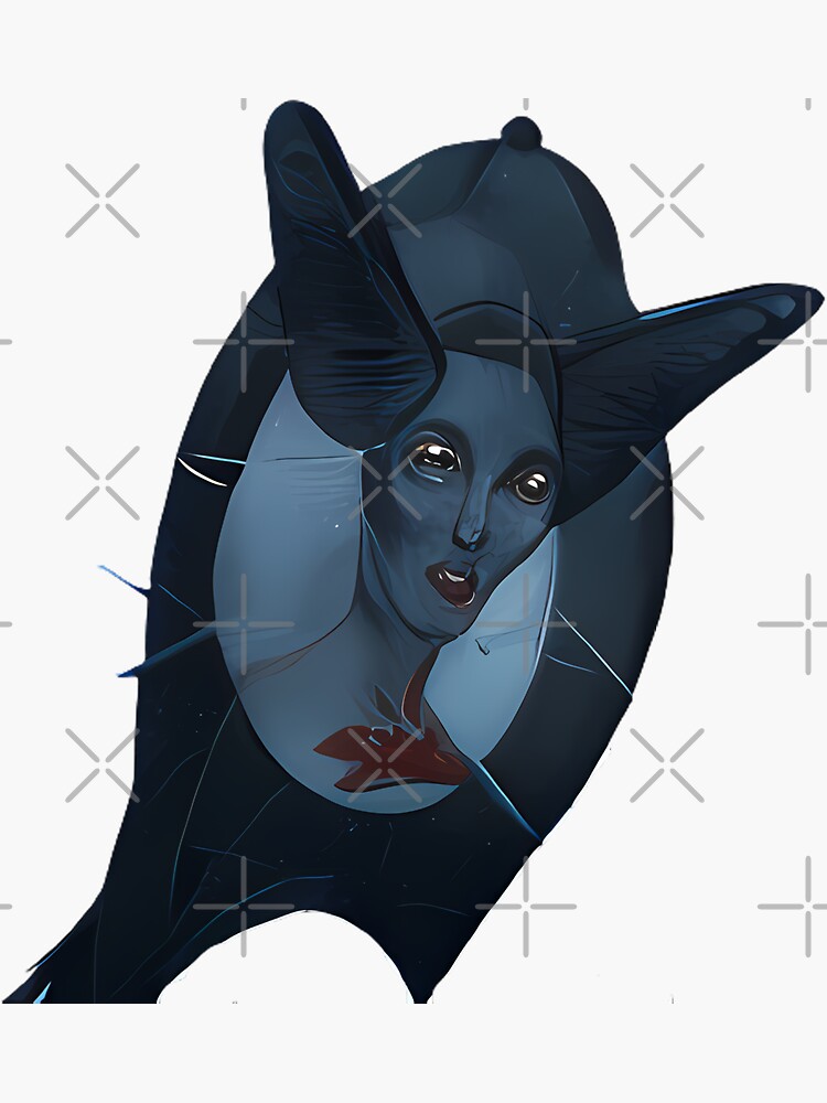 "Avatar Alien in Hand Mirror - Original Artwork" Sticker for Sale by ...