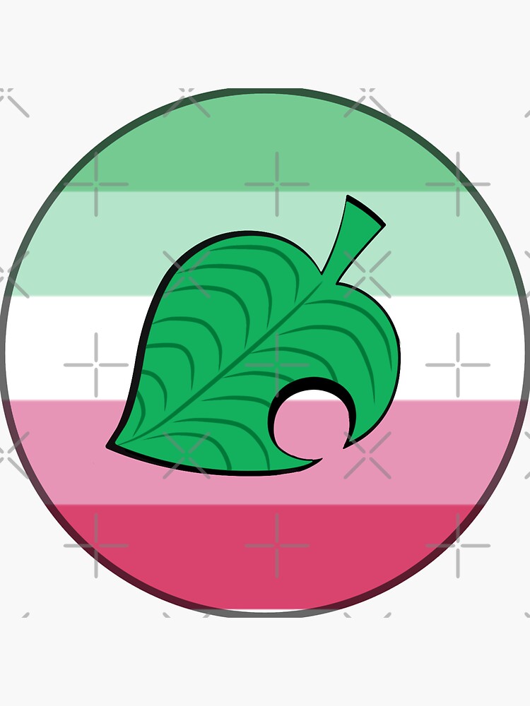 "Abrosexual pride Animal Crossing Leaf" Sticker for Sale by ...