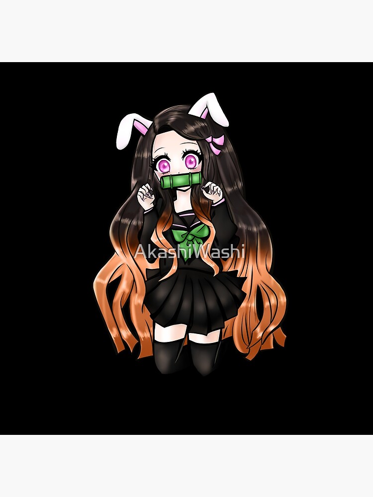 "Bunny Demon Anime Girl" Art Print for Sale by AkashiWashi | Redbubble