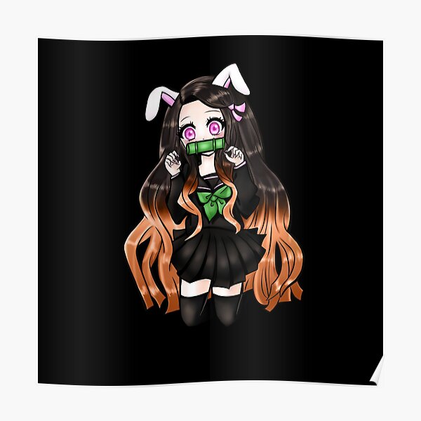 "Bunny Demon Anime Girl" Poster for Sale by AkashiWashi | Redbubble