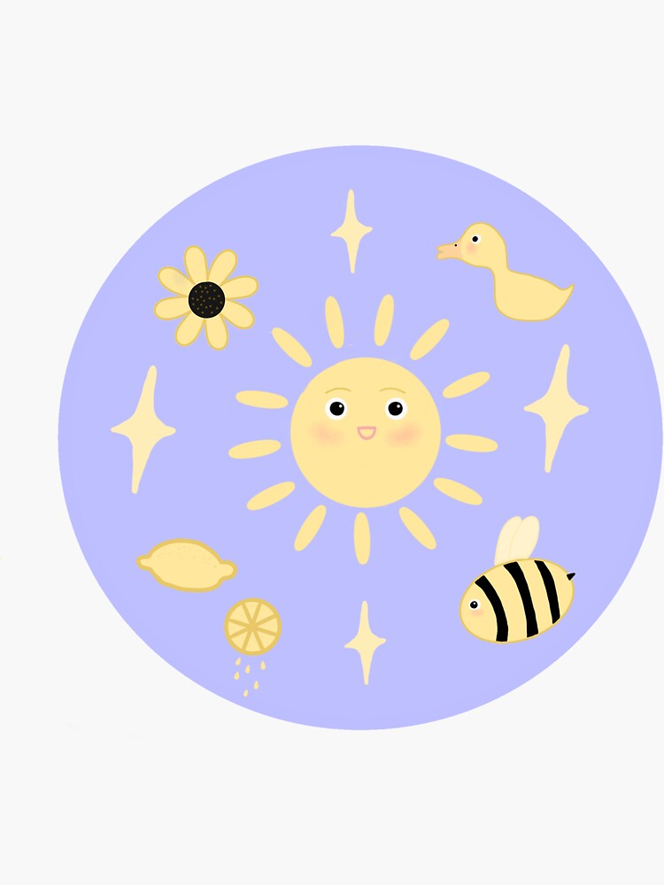 "Pastel Yellow Collection " Sticker for Sale by MS-ART-00 | Redbubble