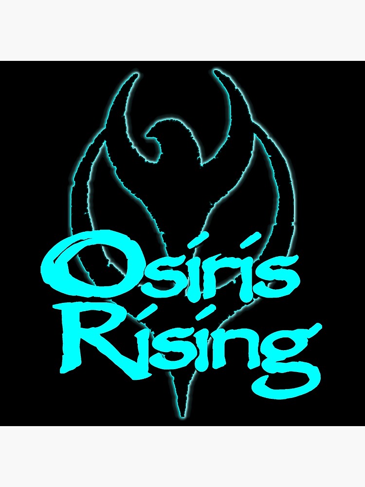 "Osiris Rising logo and icon, cyan and black" Poster for Sale by Osiris ...