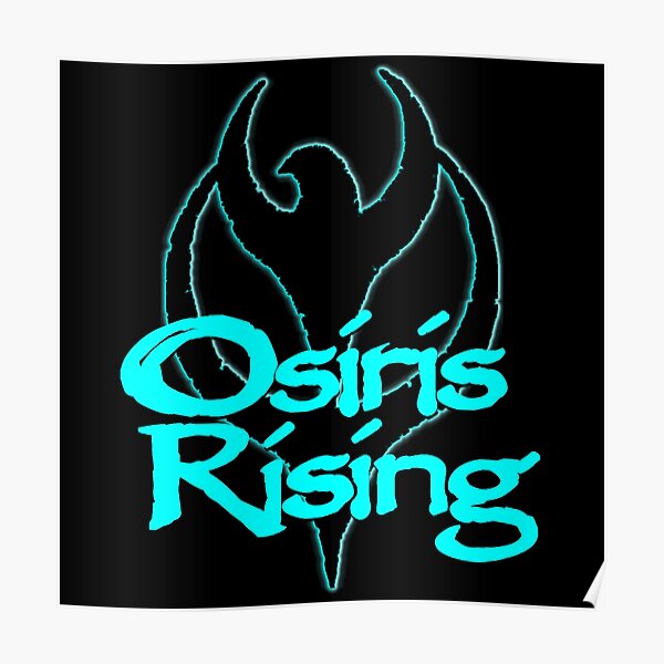 "Osiris Rising logo and icon, cyan and black" Poster for Sale by Osiris ...