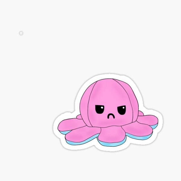 "Octopus Plush Toy Sticker" Sticker for Sale by angrystickergal | Redbubble