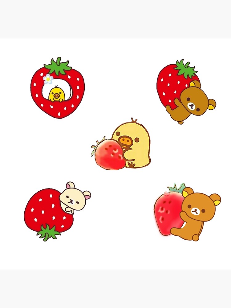 "Rilakkuma strawberry" Poster for Sale by Gamehamza | Redbubble