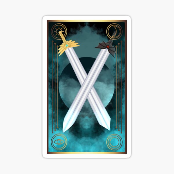 "Two of Swords" Sticker for Sale by DiabolikArt05 | Redbubble