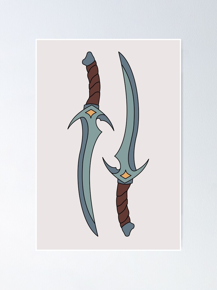 "Double Daggers" Poster for Sale by LittleLambsLore | Redbubble