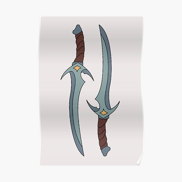 "Double Daggers" Poster for Sale by LittleLambsLore | Redbubble