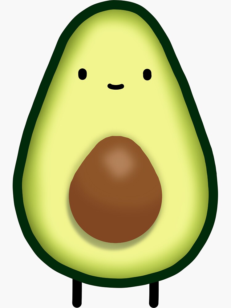 "Avocado Doodle" Sticker for Sale by maxfroh | Redbubble