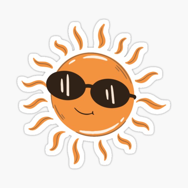 "sun illustrated art" Sticker for Sale by StarBluArte | Redbubble