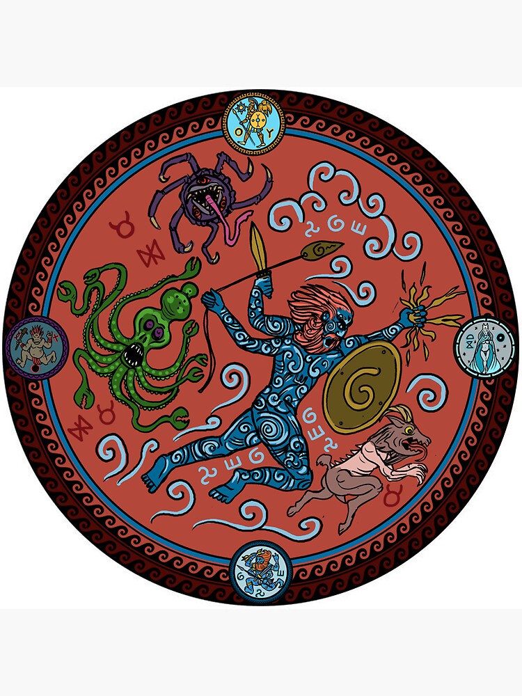 "Orlanth, Storm King vs Chaos" Sticker for Sale by Sbrayarts | Redbubble