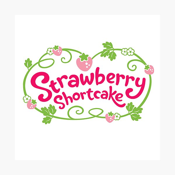 "Strawberry Shortcake Logo" Photographic Print for Sale by drawnthatway ...