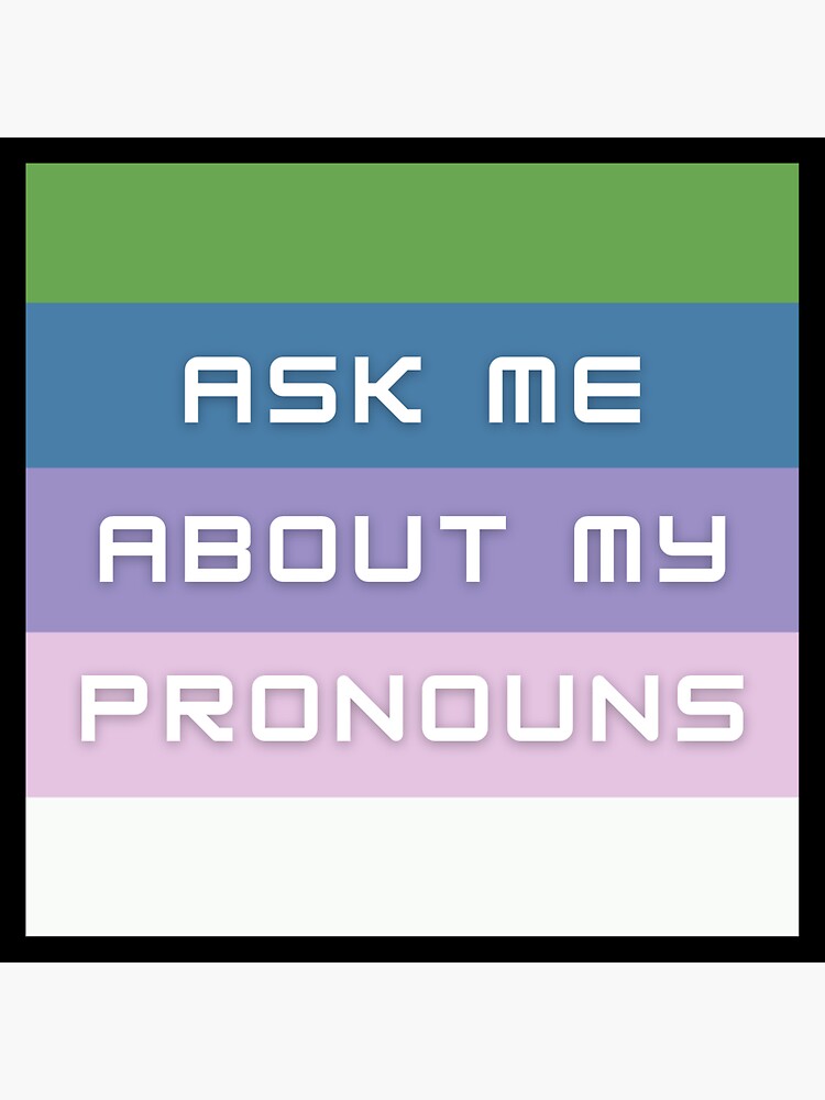 "Arogender Pronouns" Sticker for Sale by voidpunk-aro | Redbubble