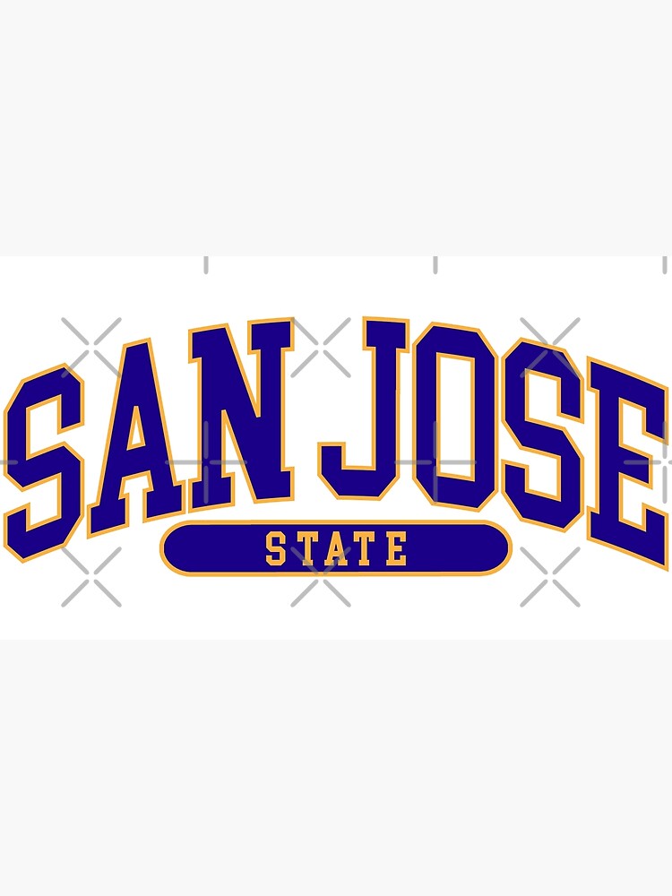 "san jose state - college font curved" Poster for Sale by scollegestuff ...
