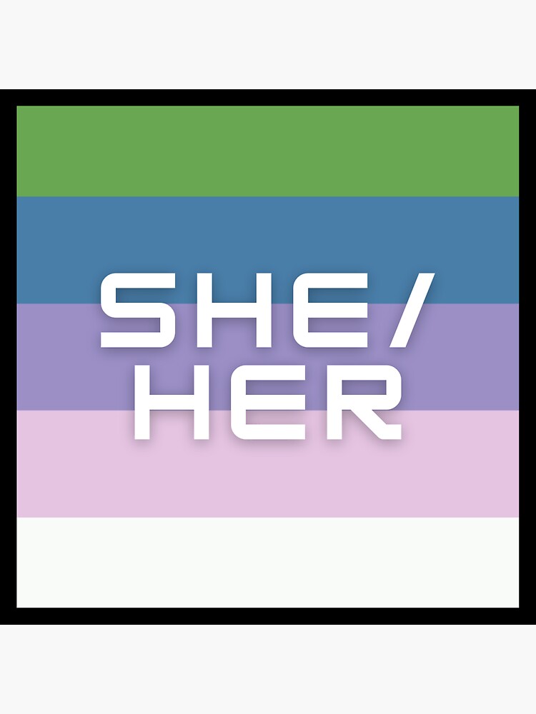 "She/Her Arogender Pride" Sticker for Sale by voidpunk-aro | Redbubble
