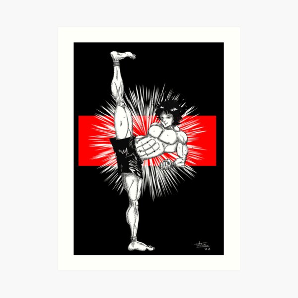 "Baki Hanma Ax Kick" Art Print for Sale by JIturraDrawings | Redbubble
