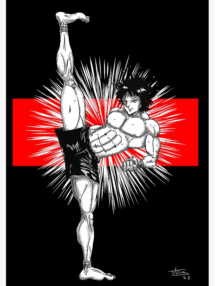 "Baki Hanma Ax Kick" Art Print for Sale by JIturraDrawings | Redbubble