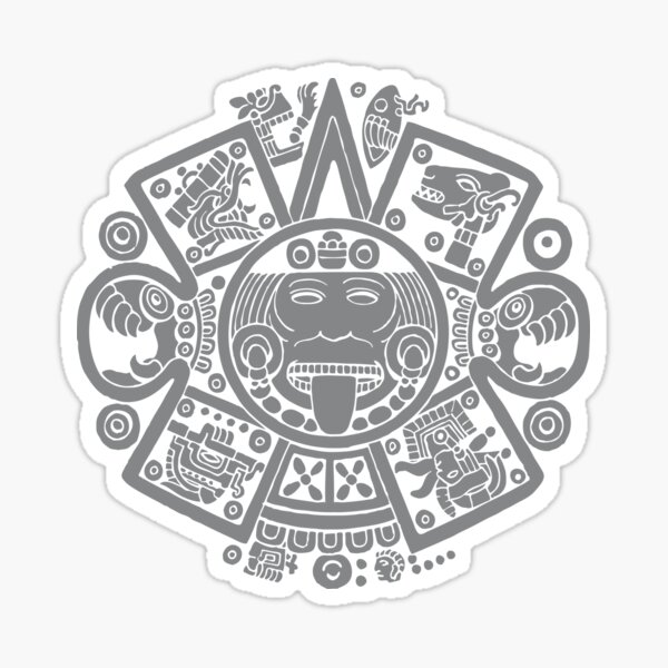 "AZTEC CALENDAR" Sticker for Sale by remik-one | Redbubble