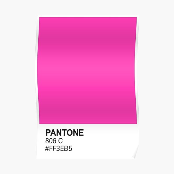 Póster «Pantone rosa neón» de HuckleberryArts | Redbubble