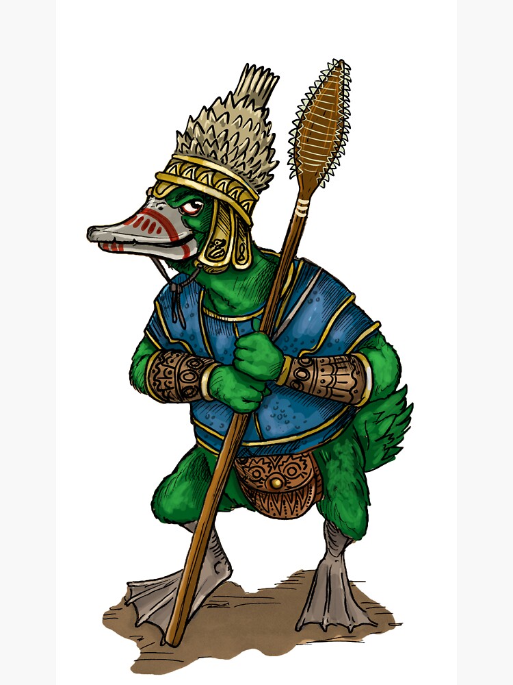 "Duck Tribal Warrior" Sticker for Sale by Sbrayarts | Redbubble