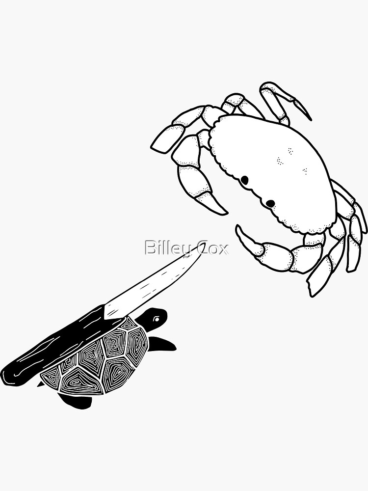 "Crab vs Turtle" Sticker for Sale by bails28 | Redbubble