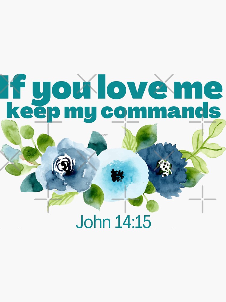 Pegatina «Si me amas guarda mis mandamientos - Citas bíblicas de amor ...