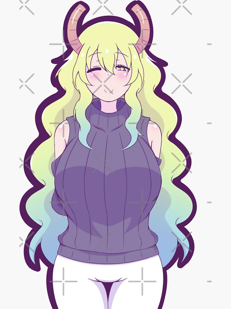 "Lucoa - Maid Dragon" Sticker by Okabe-Sama | Redbubble