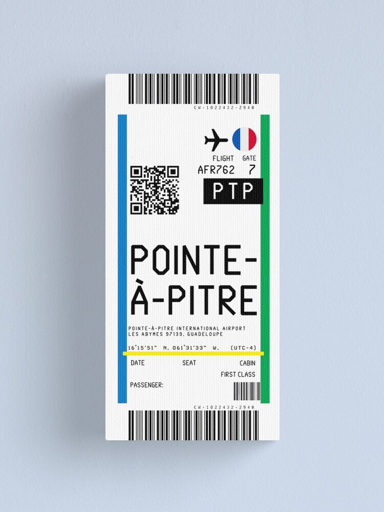 "Pointe-a-Pitre International Airport Guadeloupe (PTP) Boarding Pass ...